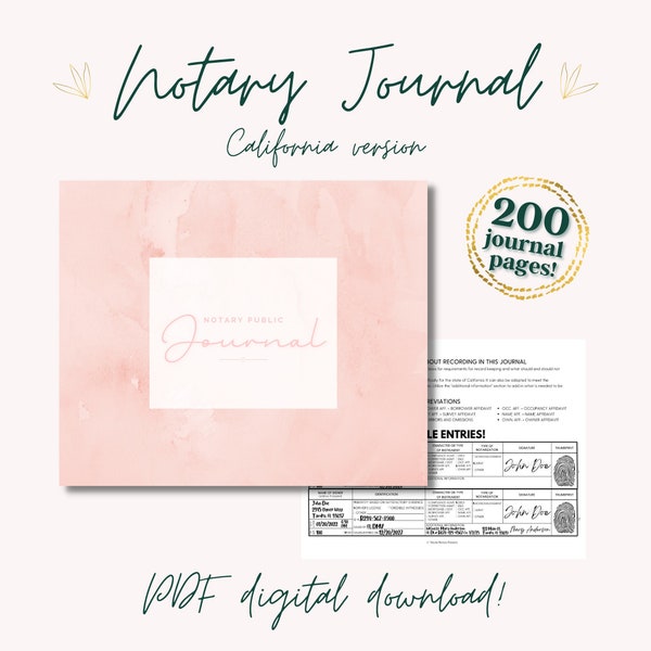 Notary Journal - Etsy