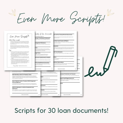 SCRIPTS to 30 Loan Documents for Loan Signing Agents - Etsy