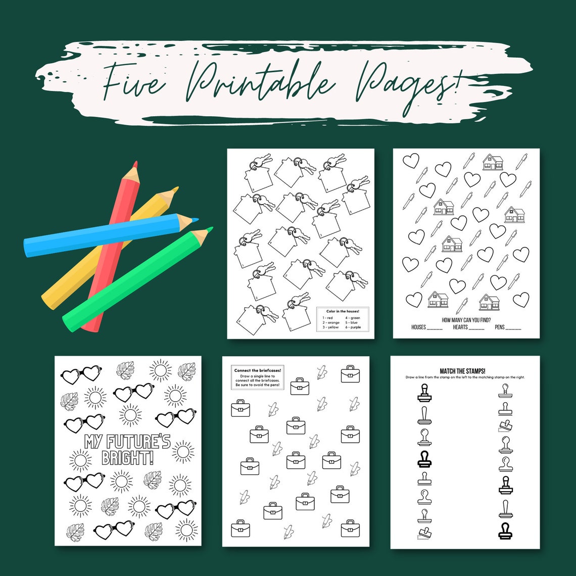 Notary-themed Coloring and Activity Pages Digital Download - Etsy