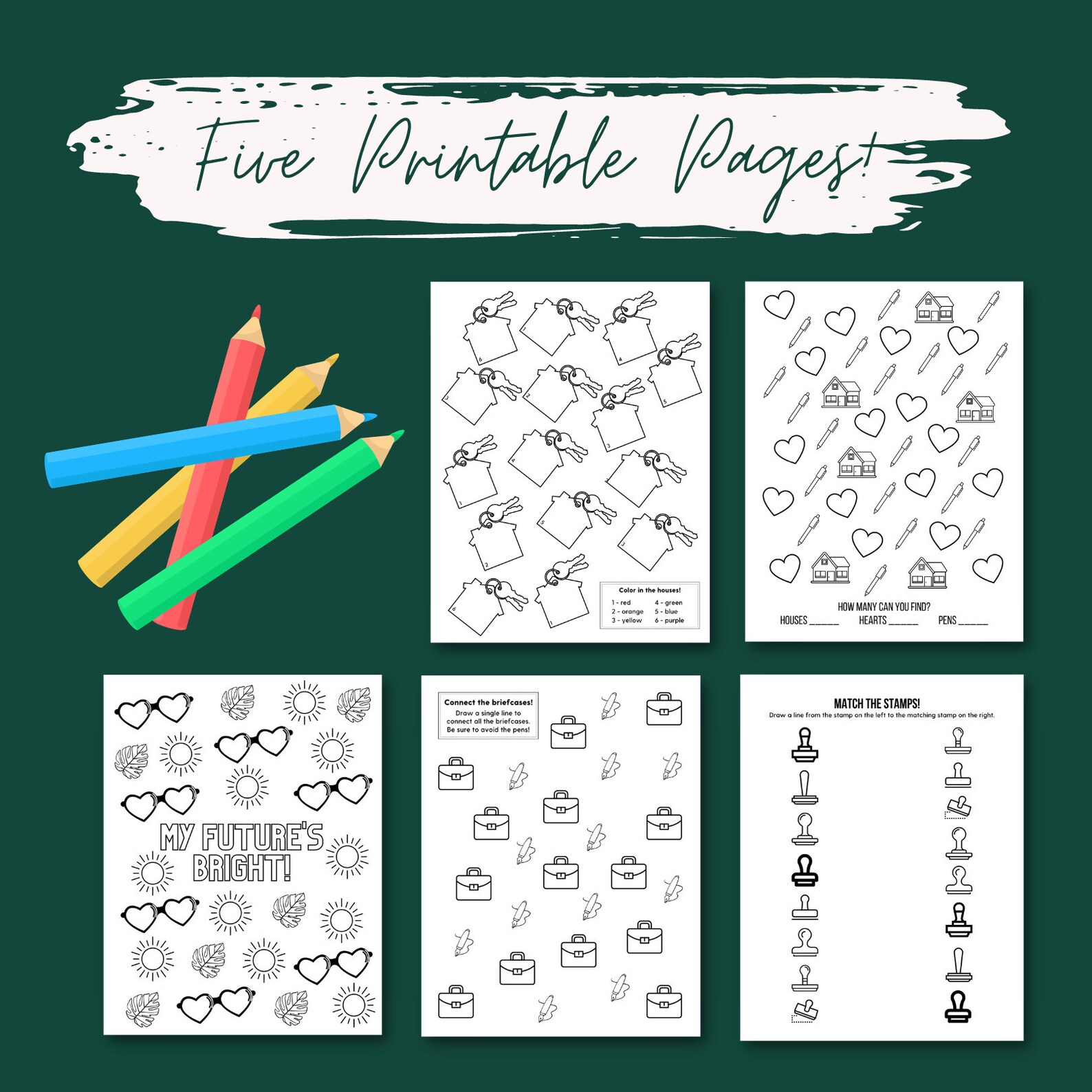 Notary-themed Coloring and Activity Pages Digital Download - Etsy