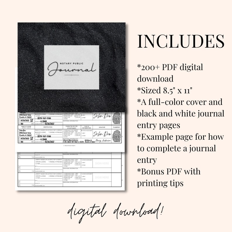CALIFORNIA NOTARY JOURNAL Black Cover Design A Streamlined, Easy-to-use ...
