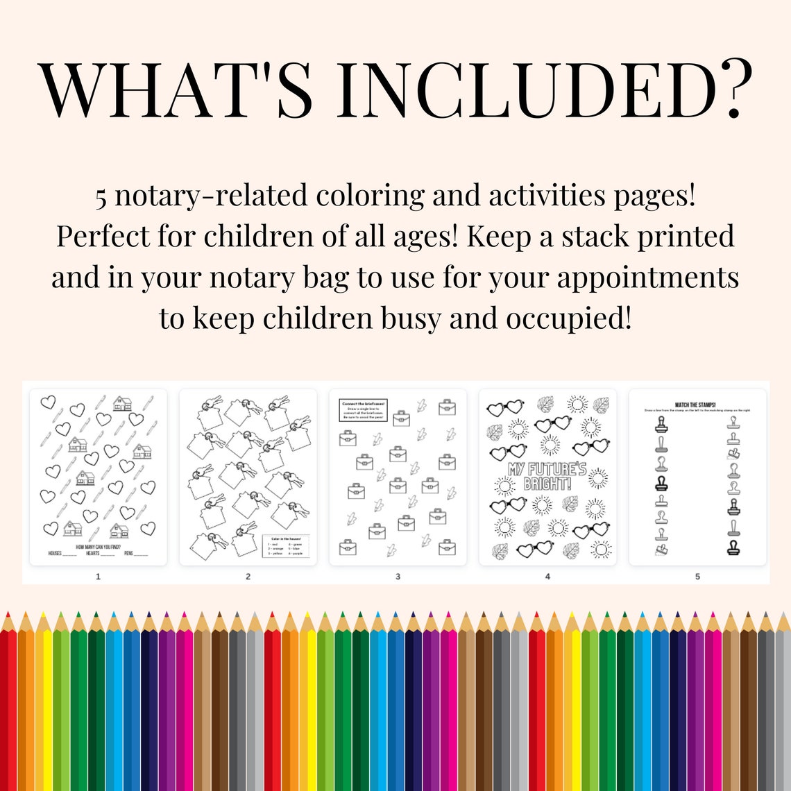 Notary-themed Coloring and Activity Pages! | Digital Download - 5 Pages ...