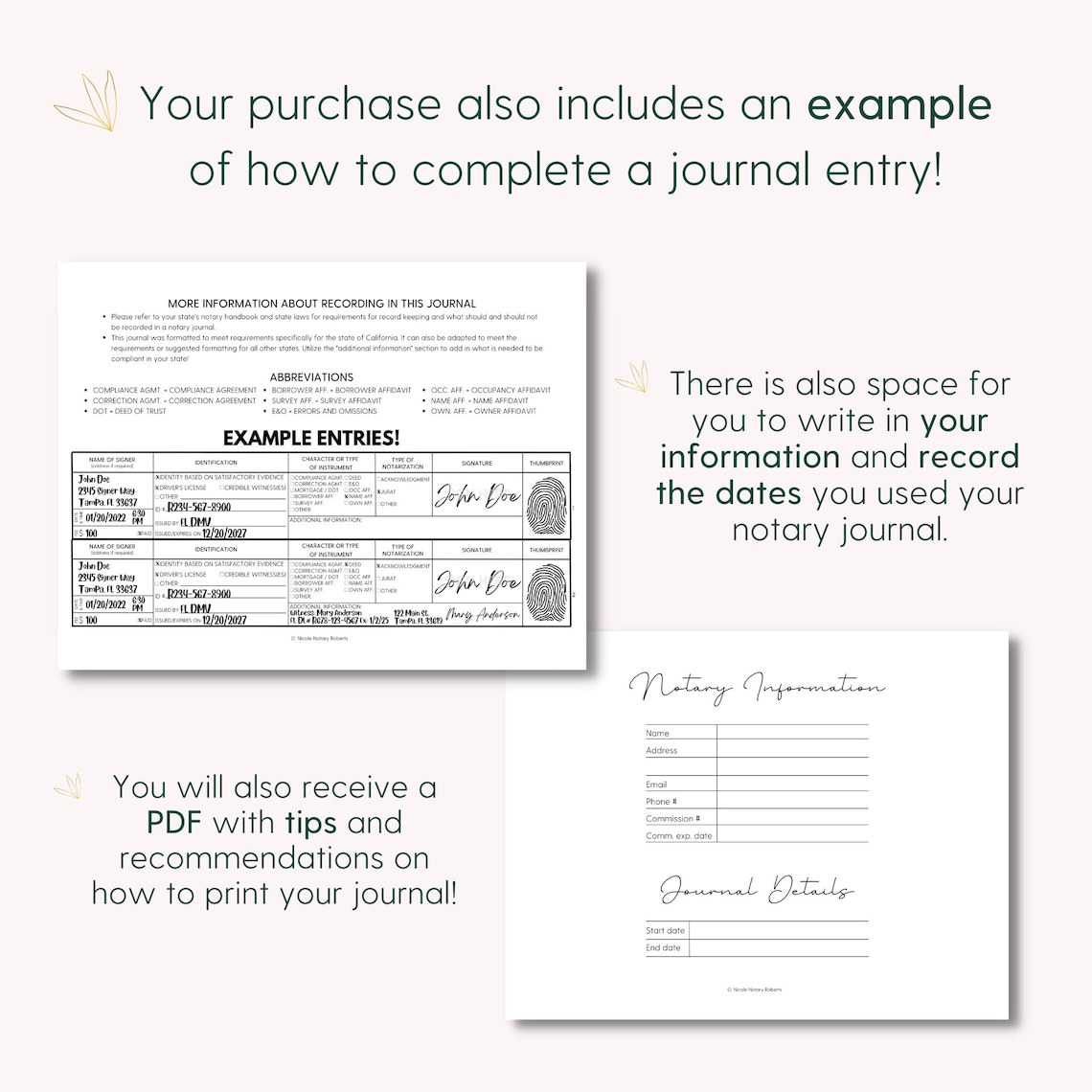 CALIFORNIA NOTARY JOURNAL Black Cover Design A Streamlined | Etsy