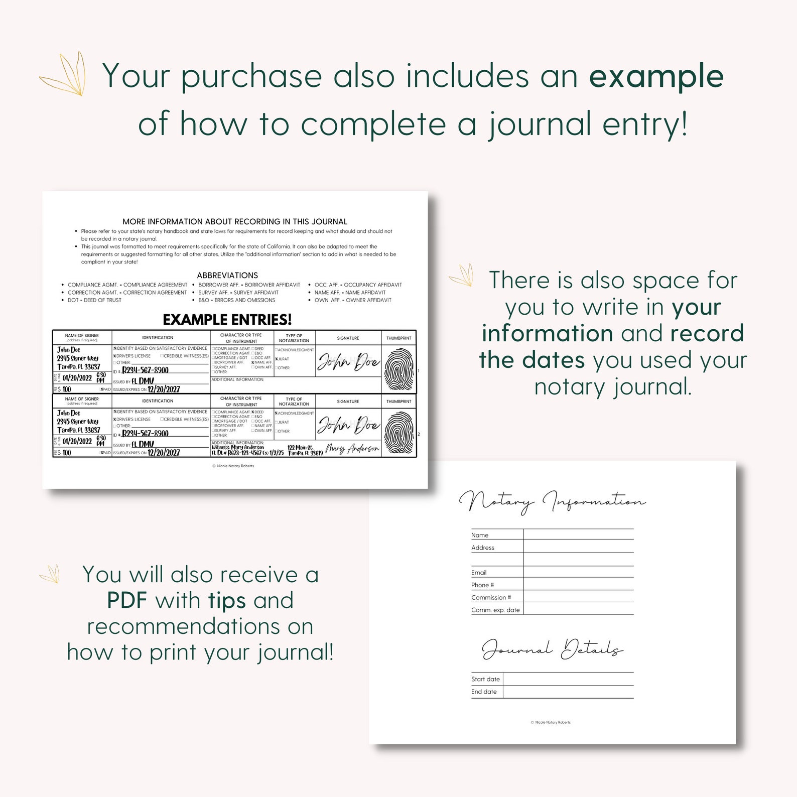 CALIFORNIA NOTARY JOURNAL Black Cover Design A Streamlined | Etsy