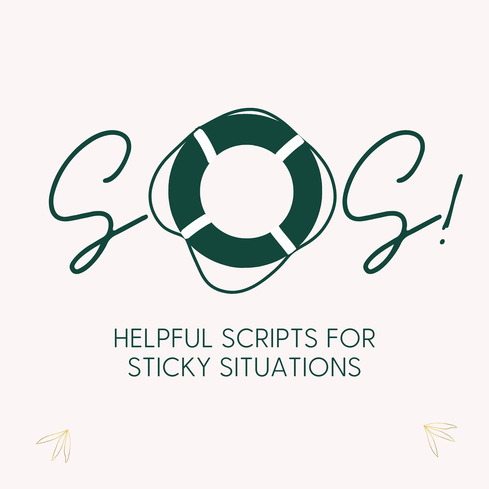 SOS Scripts for sticky Situations A Helpful - Etsy