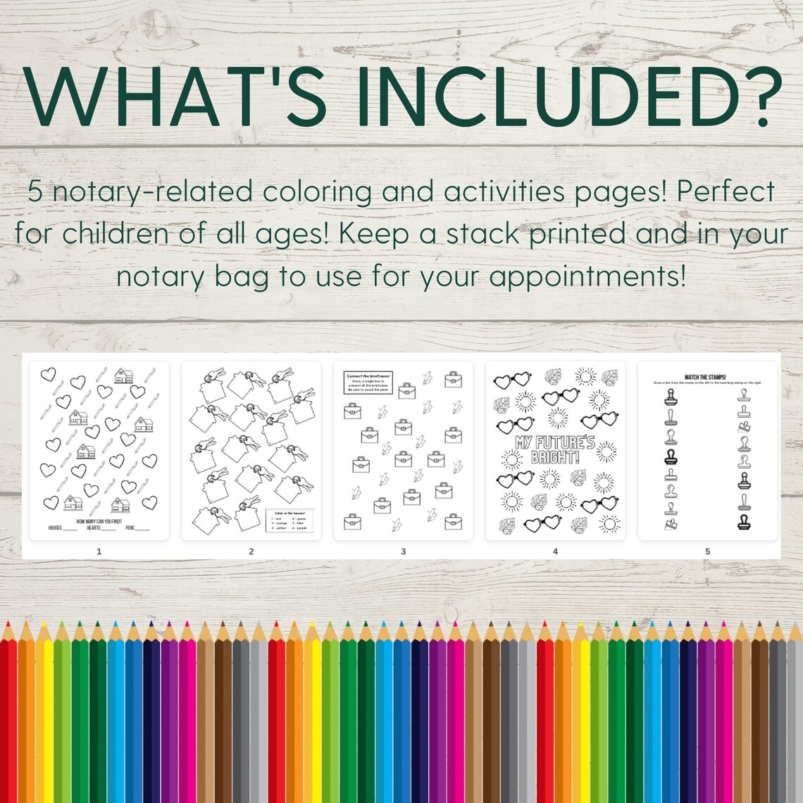 Notary-themed Coloring and Activity Pages Digital Download - Etsy