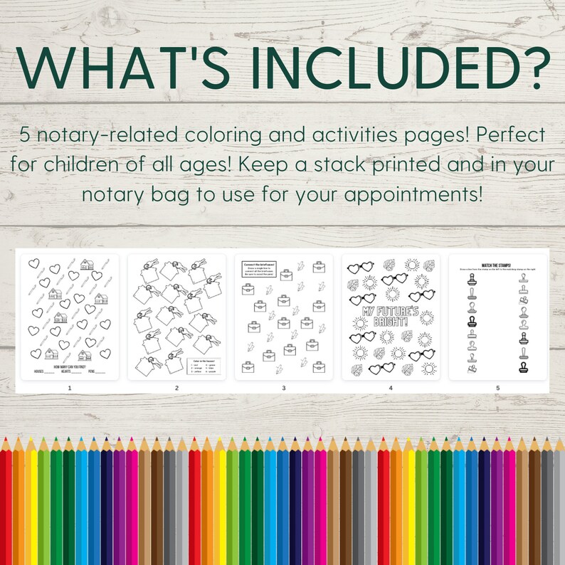 Notary-themed Coloring and Activity Pages Digital Download - Etsy