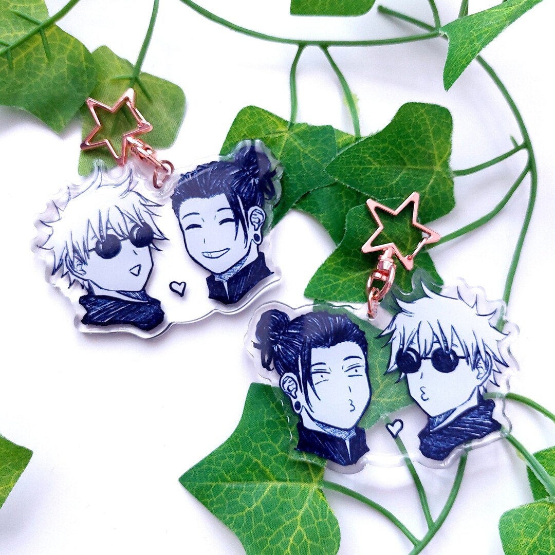 Gojo Geto Double Sided 3 " Keychain - JJK Keychains - Jujutsu Kaisen ...