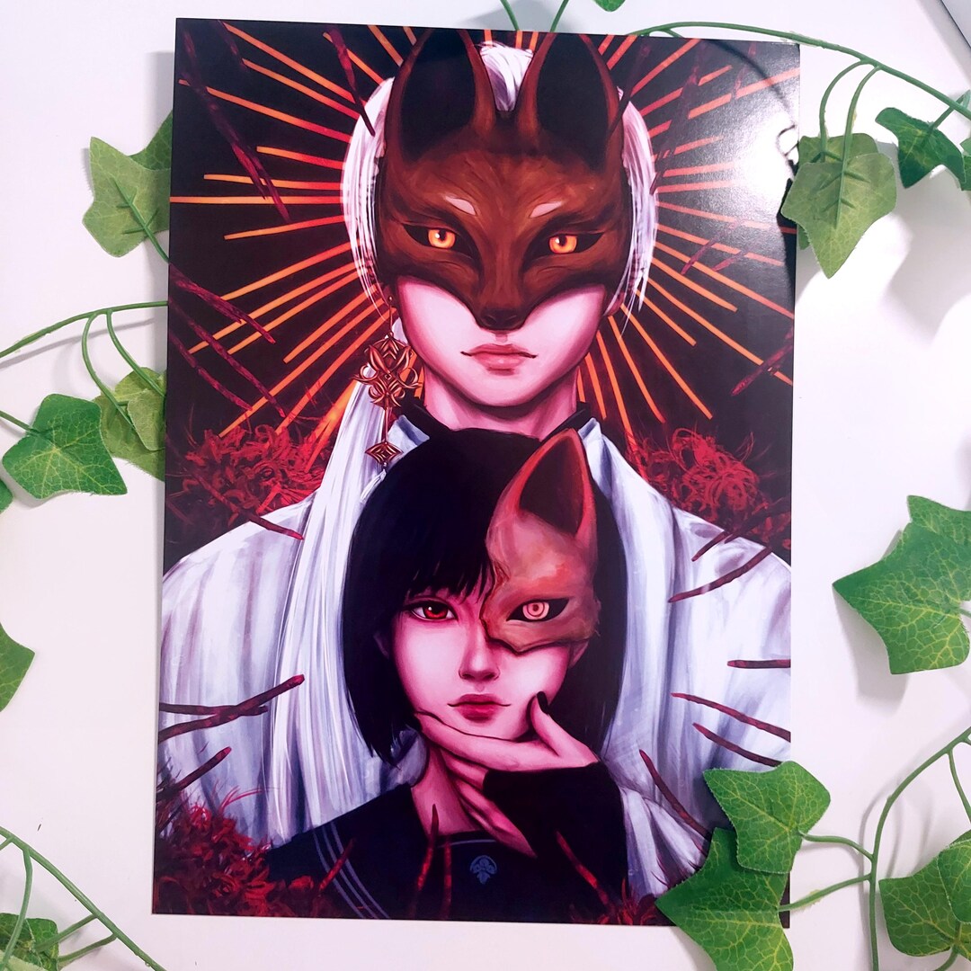 Silent Hill F Art Print, Kitsune Masks, Horror Game Gift - Etsy