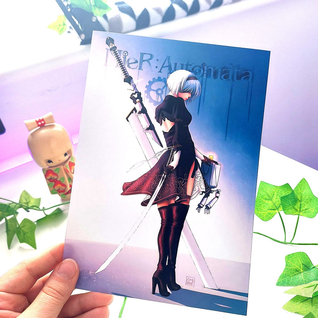2B Nier Automata Poster | Video Game Print | Game Room Decor | Gamer ...