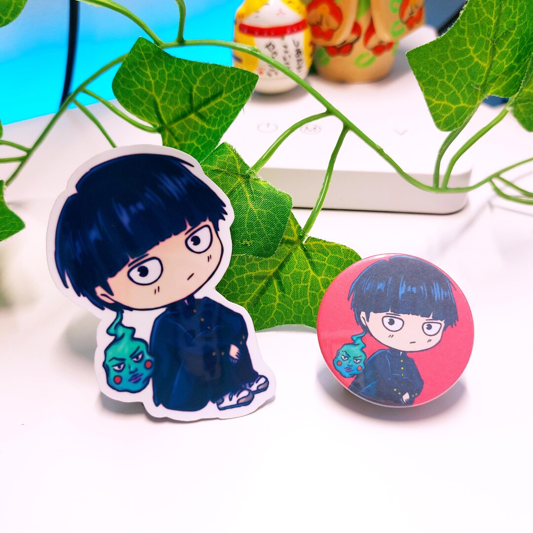 Shigeo Kageyama Sticker, Mob Psycho 100 Badge - Etsy