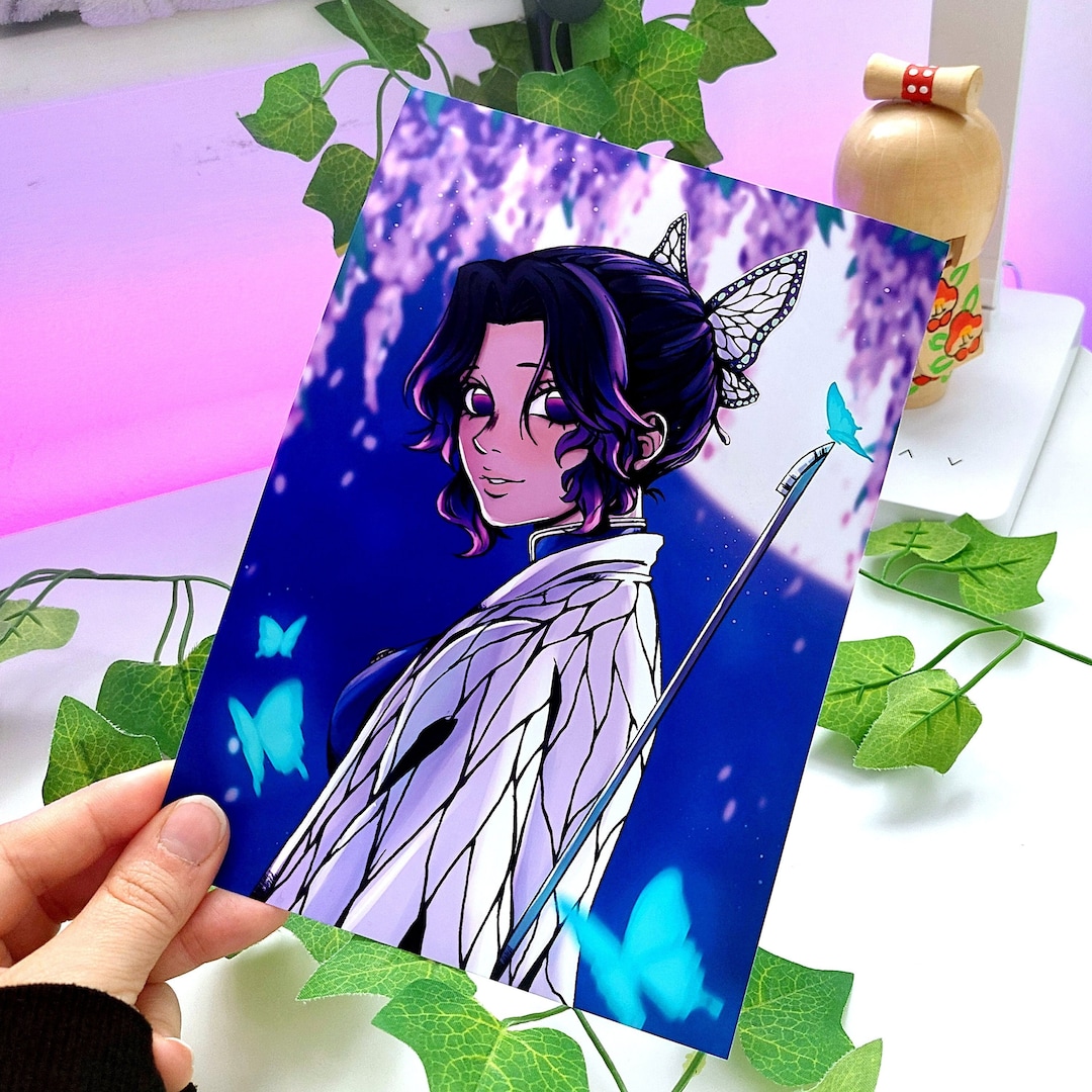 Shinobu Kocho Print - Demon Slayer Poster - Kimetsu No Yabai Art ...