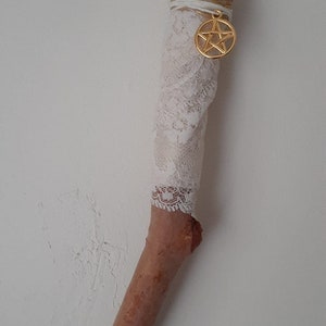 Victorian Style Witches Broom With Lucky Key and Old World Adornment ...