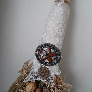 Victorian Style Witches Broom With Lucky Key and Old World Adornment ...