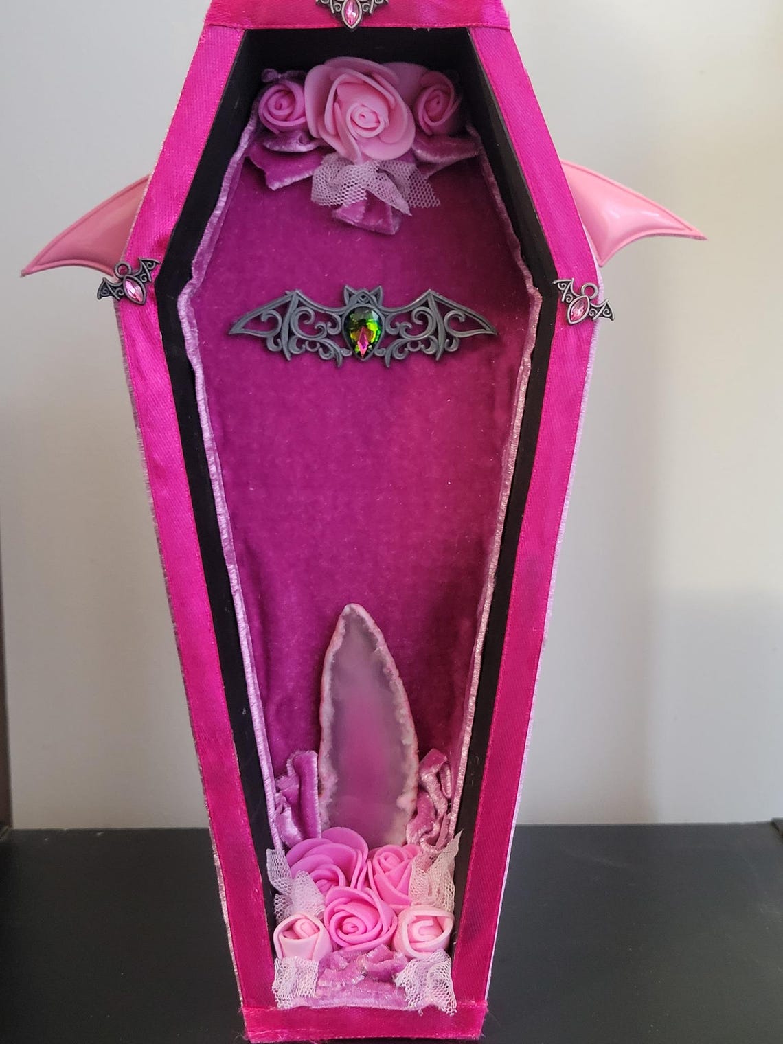 Hot Pink Velvet Coffin . - Etsy