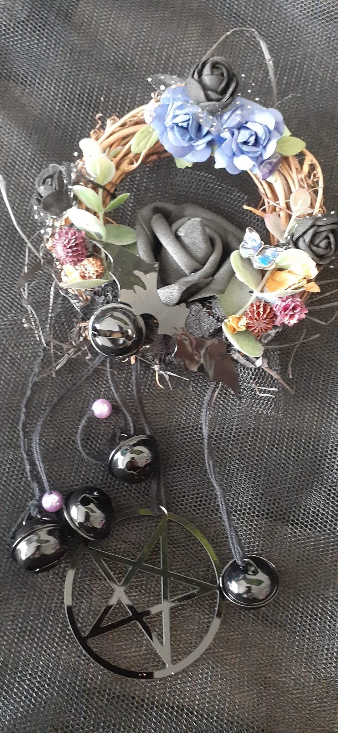 Haunted Garden Witches Bells With Bat,butterfly,pentacle of ...