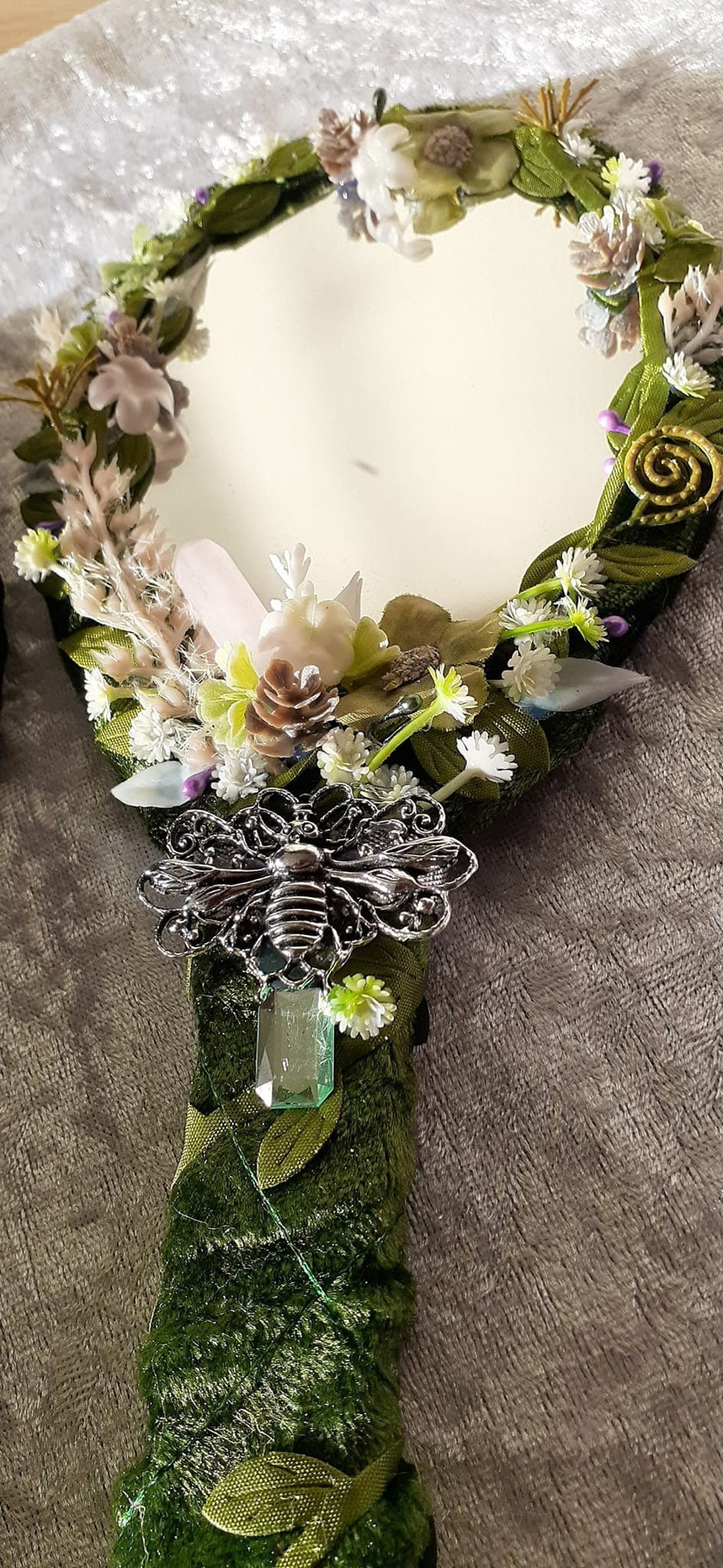 Ethereal Dreams Magick Hand Mirror With Rose Quartz Point - Etsy