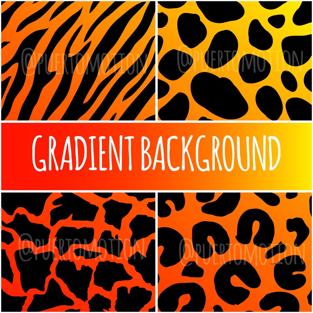 Animal Print Gradient Background, Instant Download Svg, Jpg - Etsy