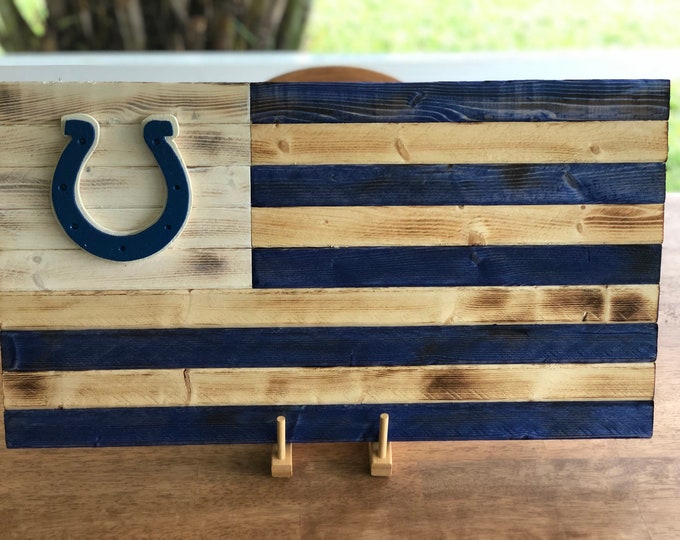 Rustic Wooden Team Flag Indianapolis Colts - Etsy