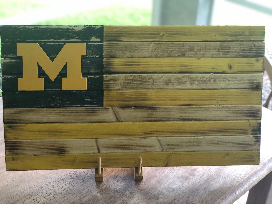 Rustic 3D Wooden Alternate Michigan Flag - Etsy