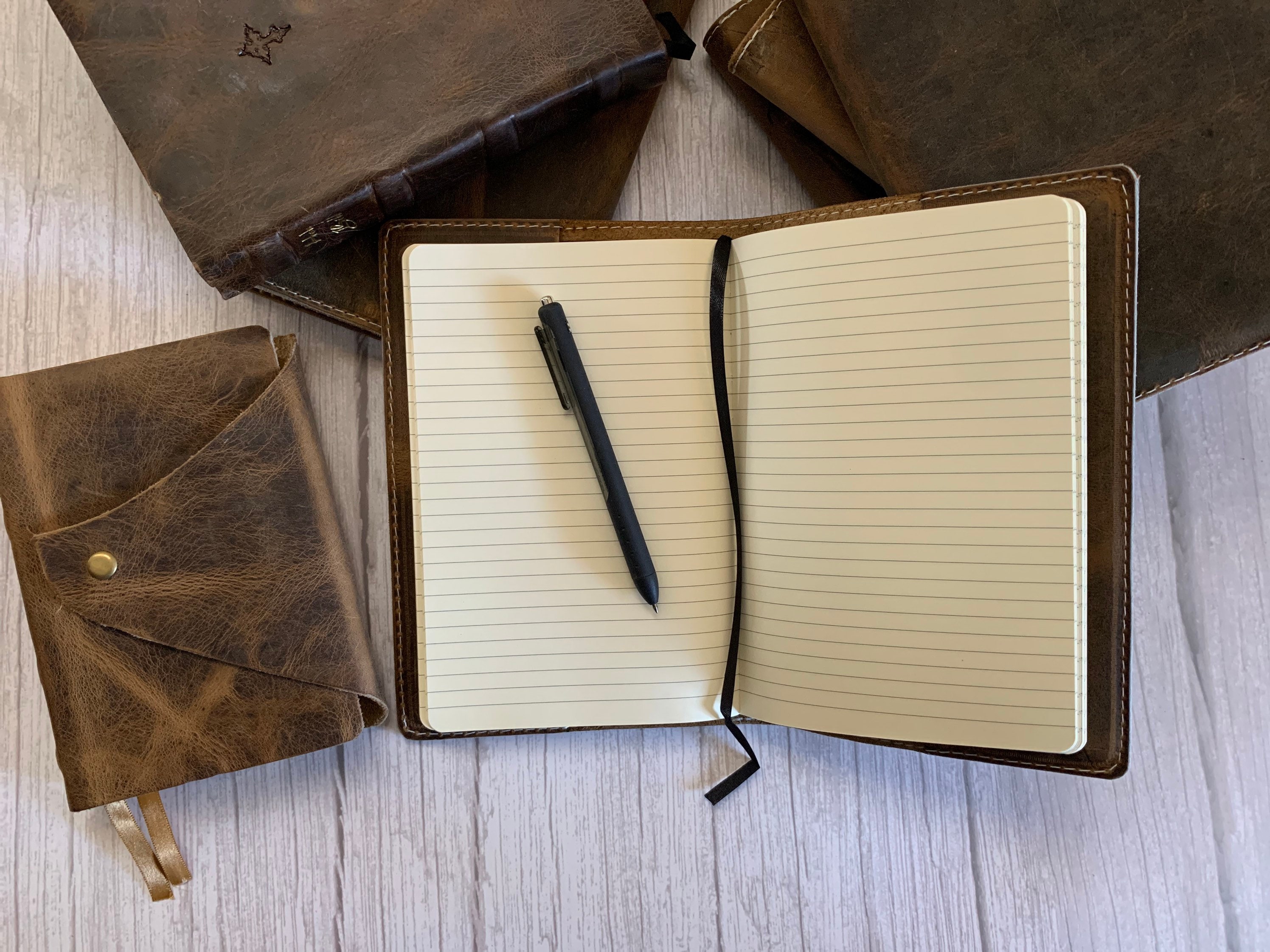 Full Grain Leather Bible Journal With 180 Page Notebook - Etsy