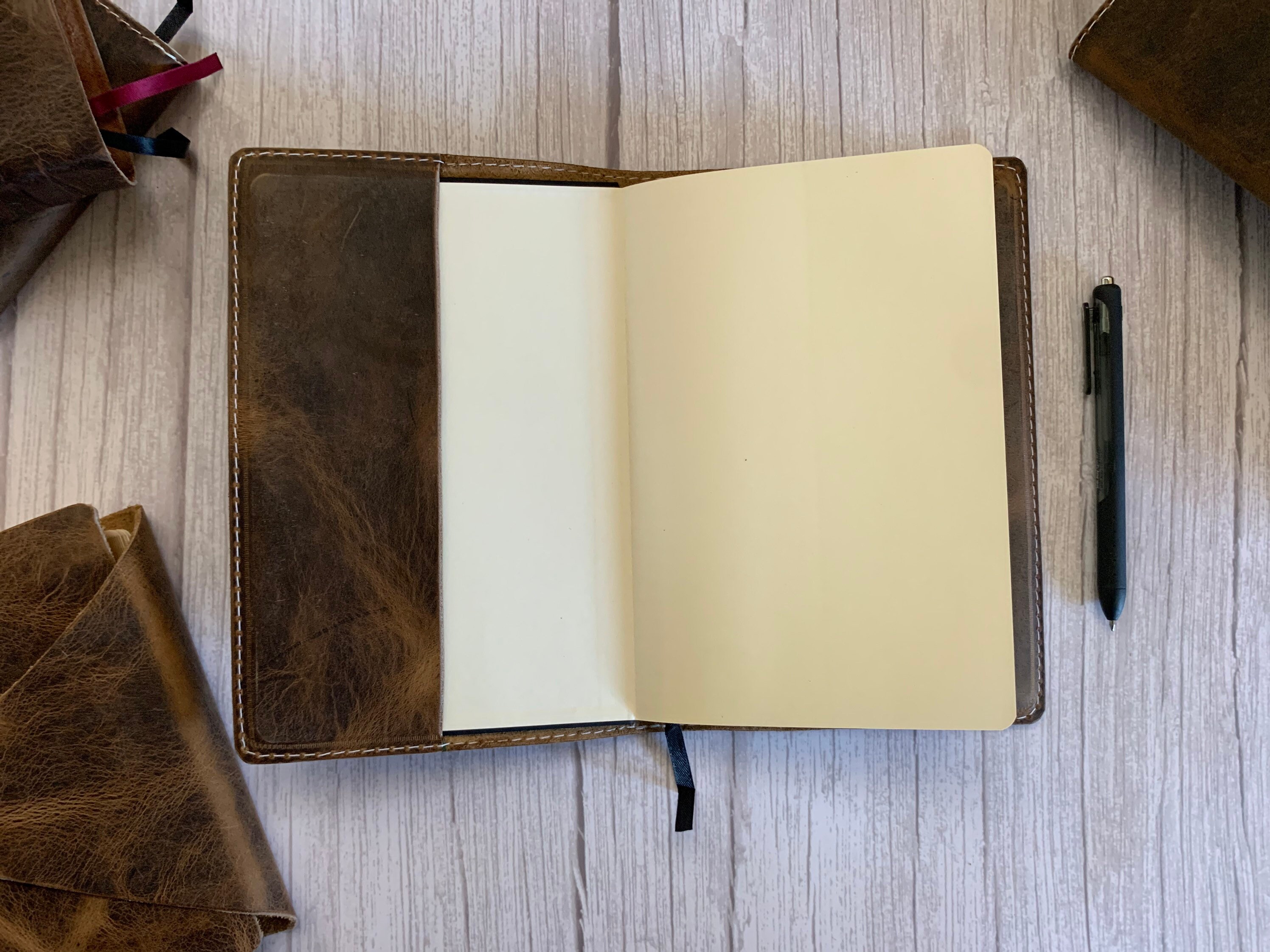 Full Grain Leather Bible Journal With 180 Page Notebook - Etsy