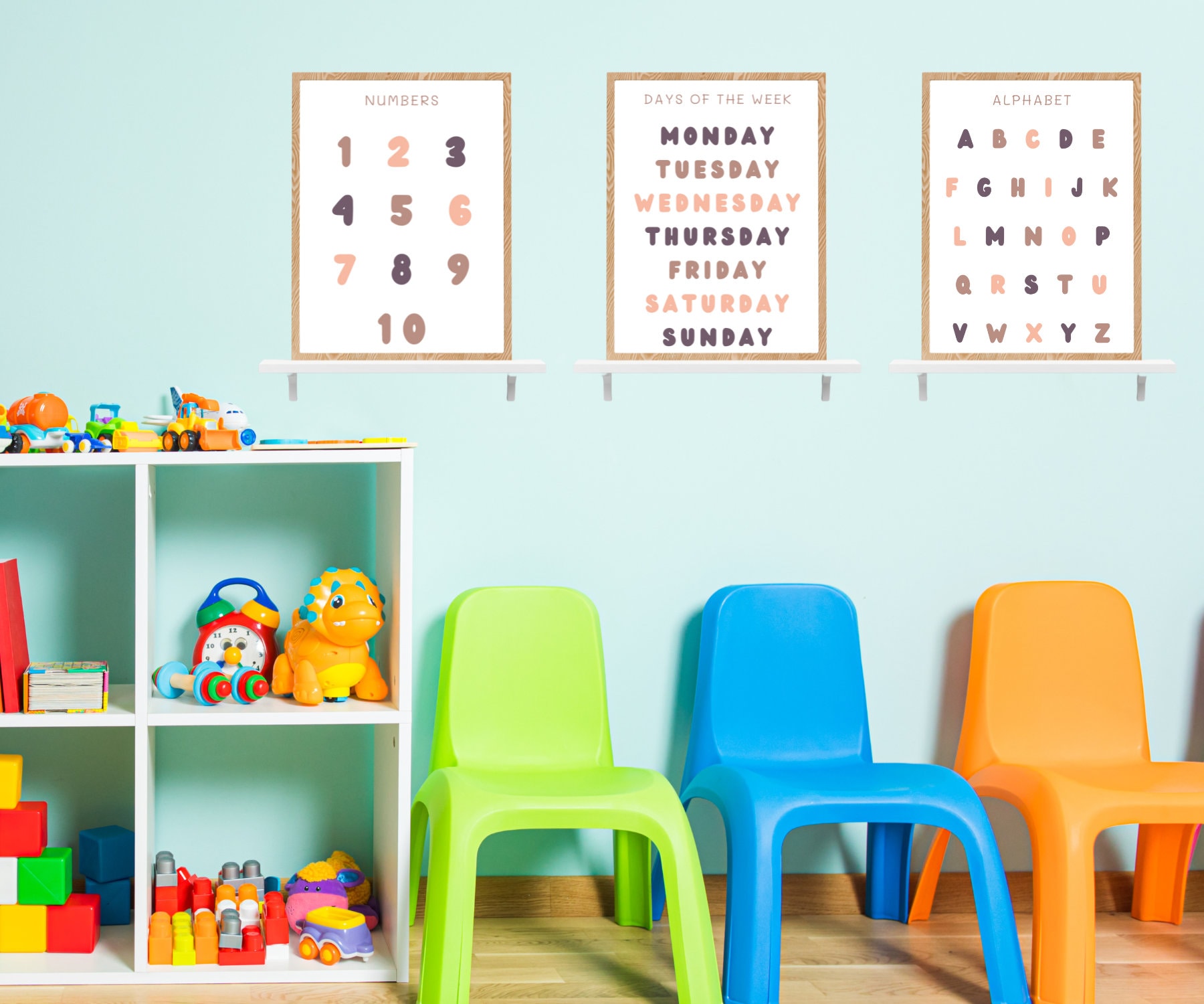 Educational Posters Printable ABC Numbers Poster - Etsy