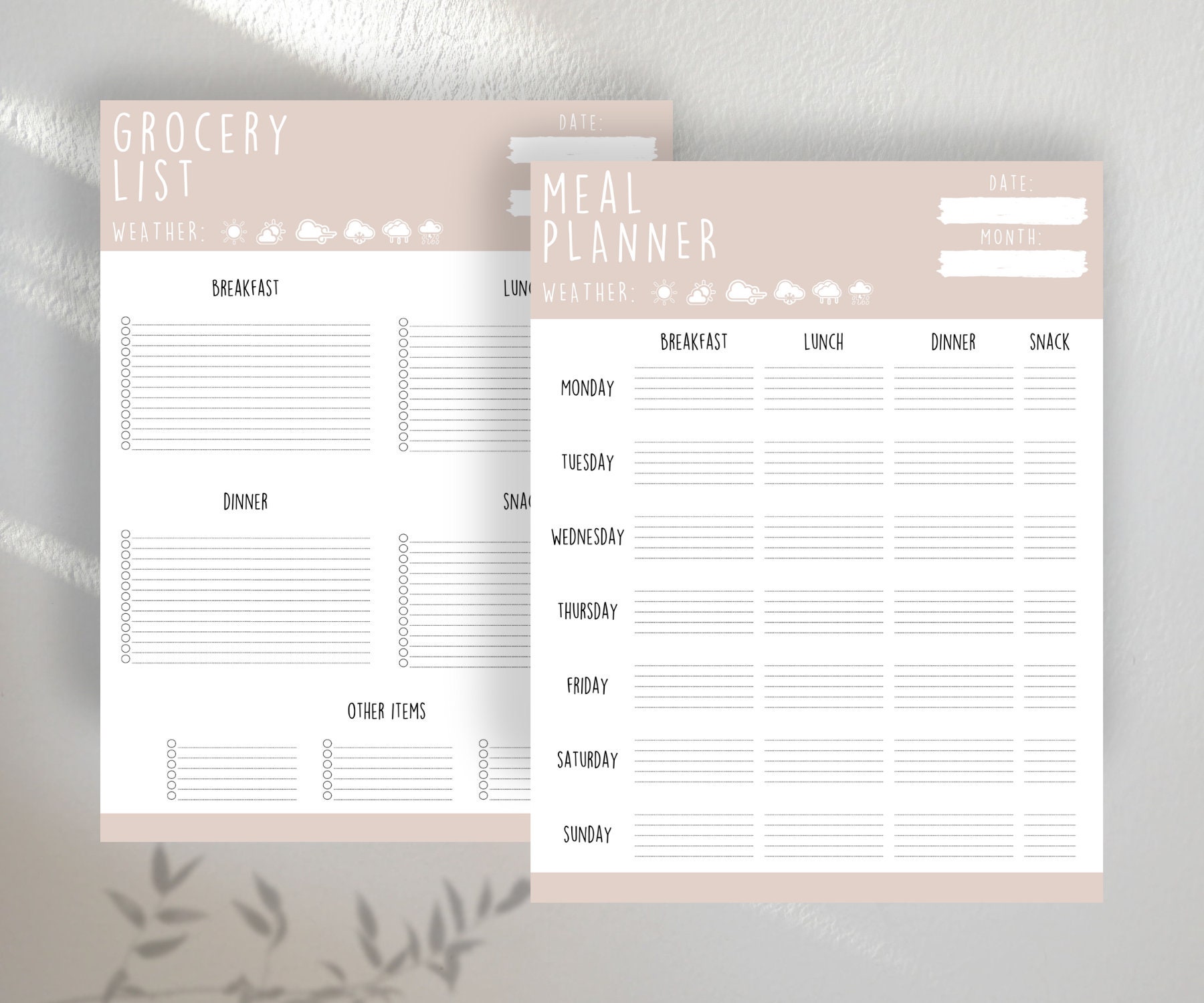Weekly Planner, Instant Digital Download, to Do List Printable, Self ...