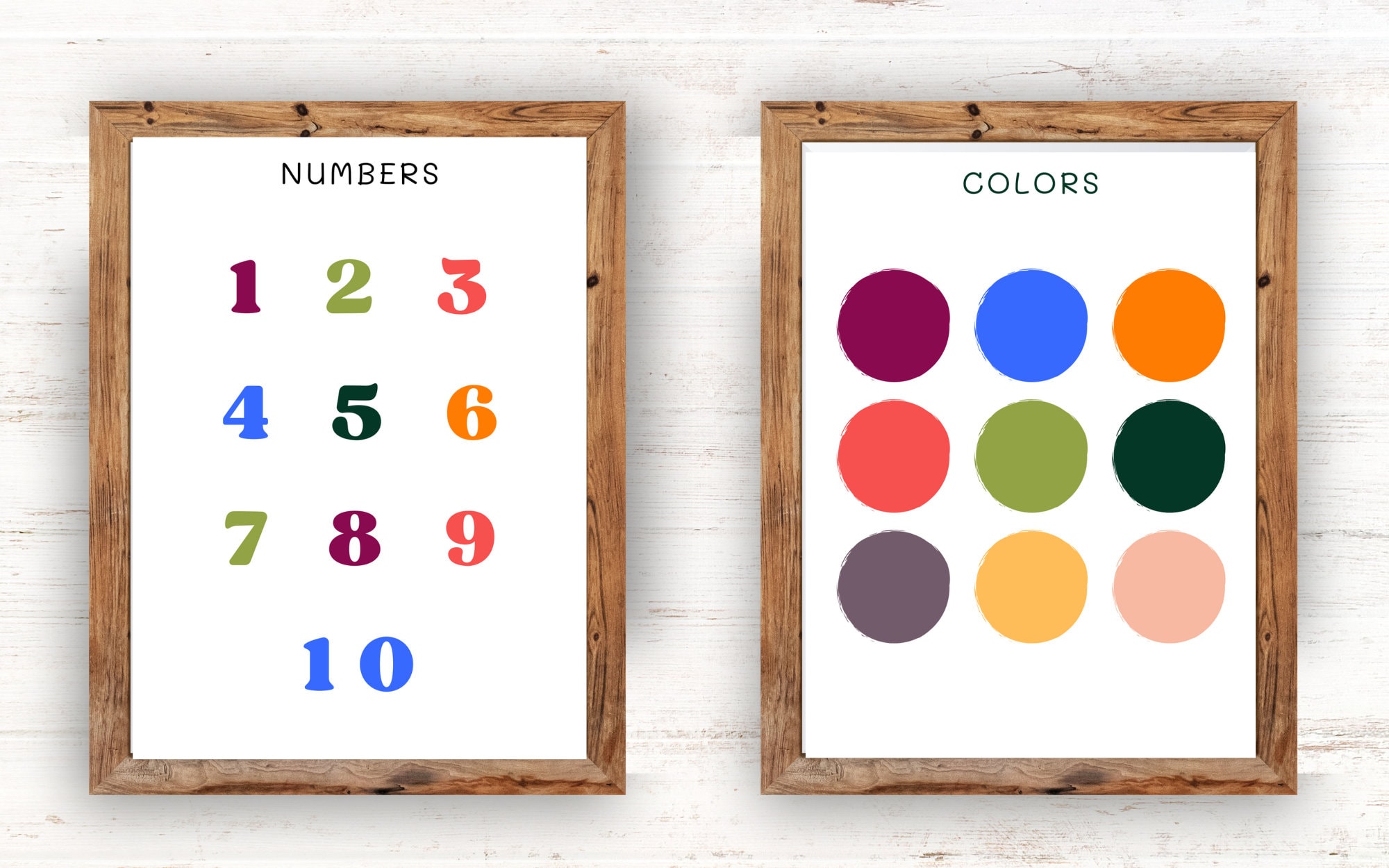 Rainbow - Printable Numbers, Alphabet, Week Days, Days of the Months ...