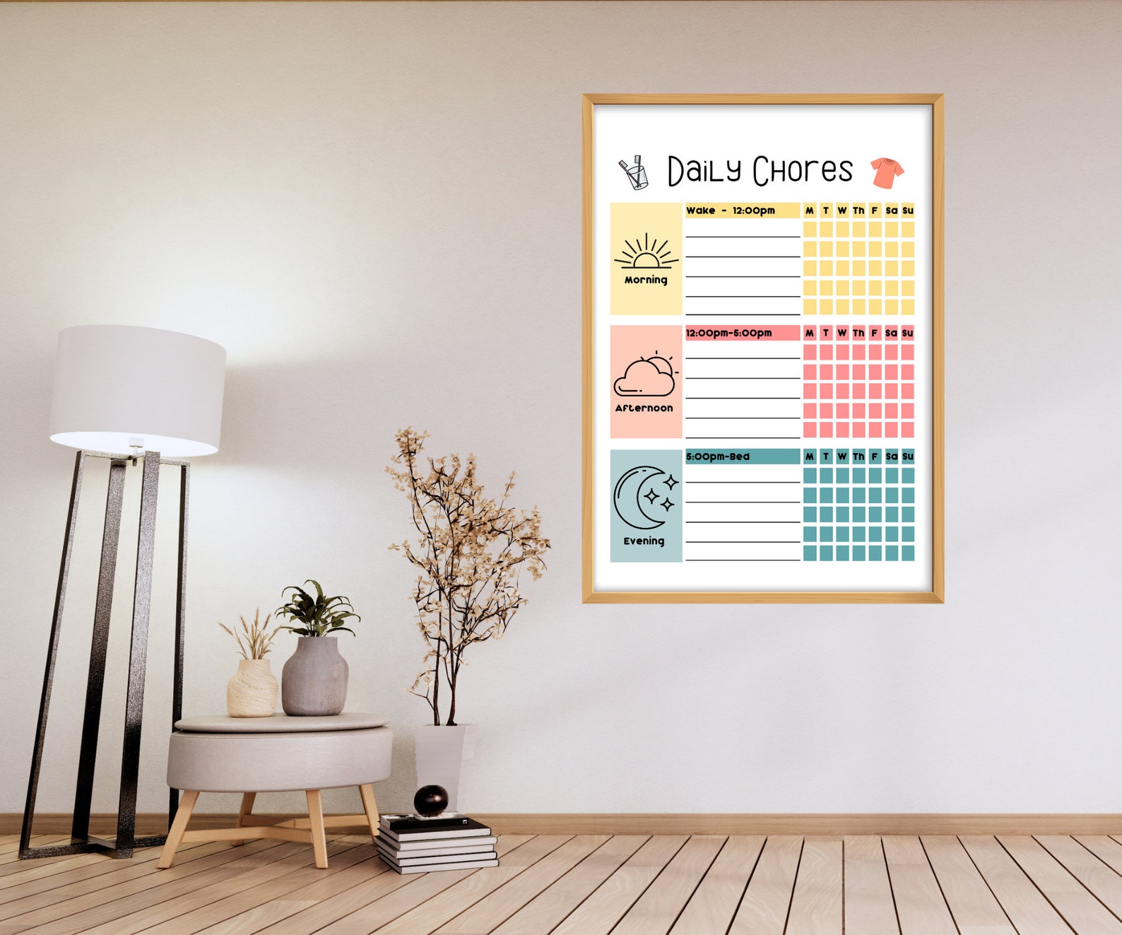 Responsibility Chart, Printable Chore Chart, Daily Rhythm, Kids Routine ...