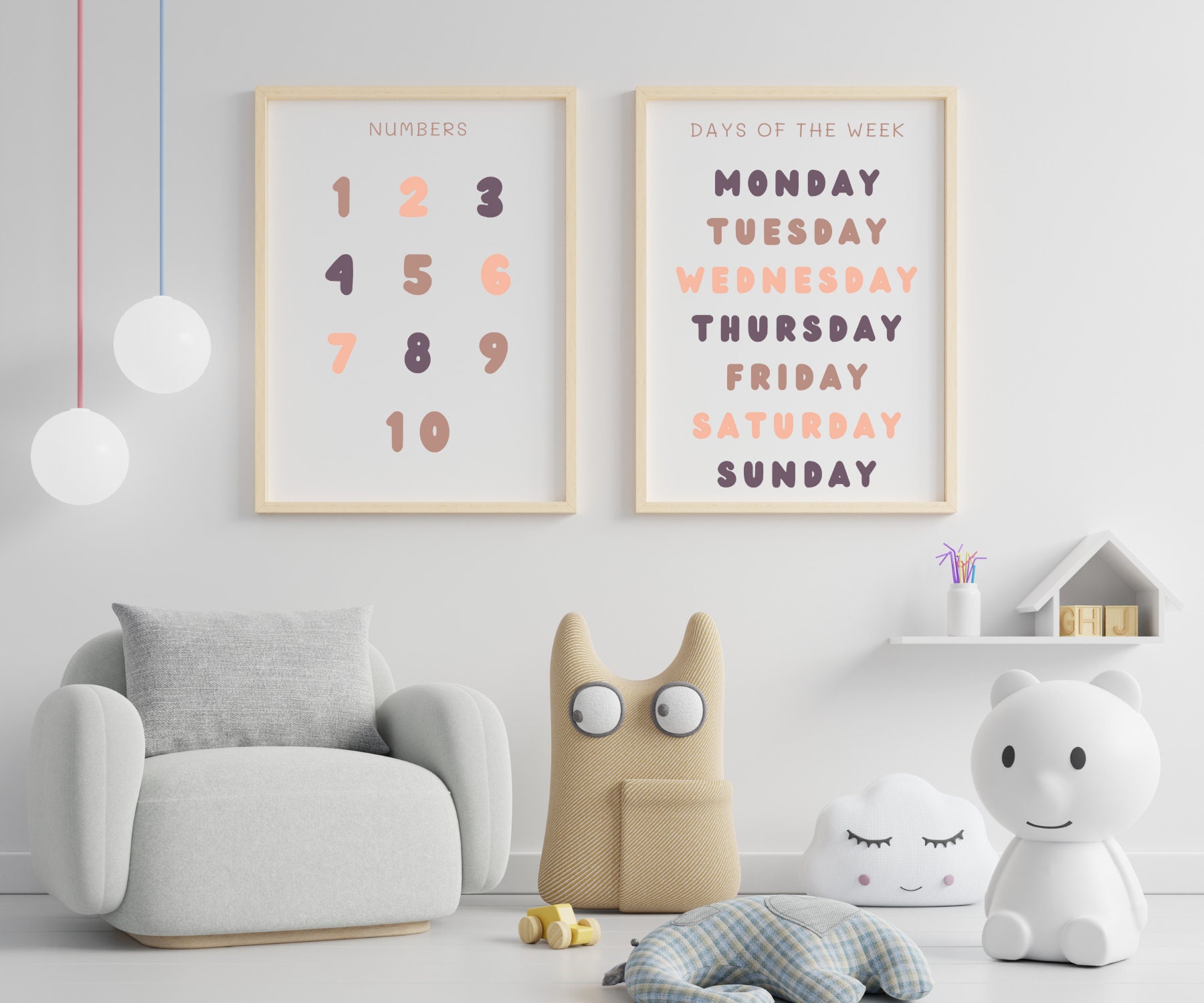 Educational Posters Printable ABC Numbers Poster - Etsy