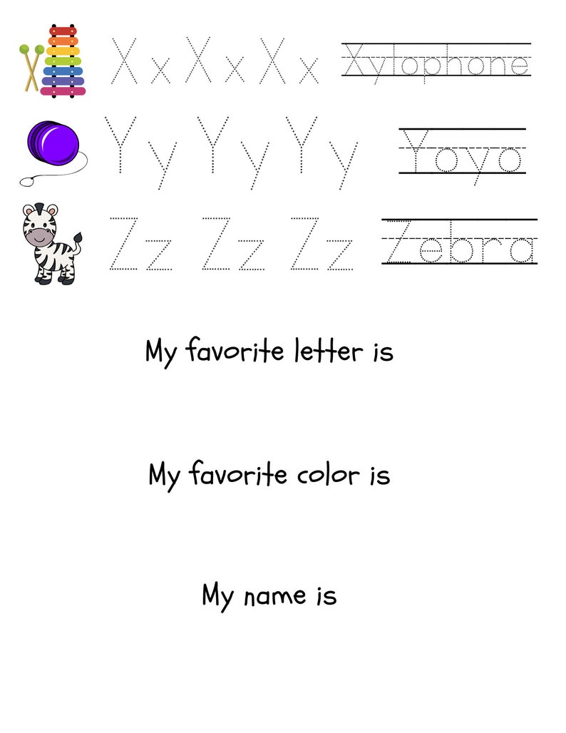 Practice Handwriting/worksheet/ Handout/ Tracing the Alphabet/ - Etsy