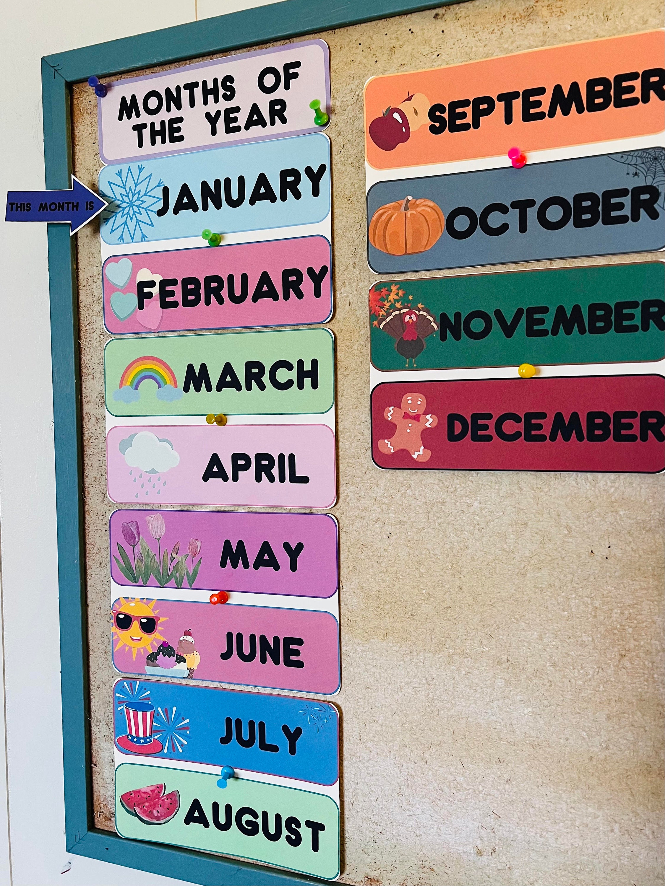 Months of the Year, Educational Poster, Educational Print, Homeschool ...