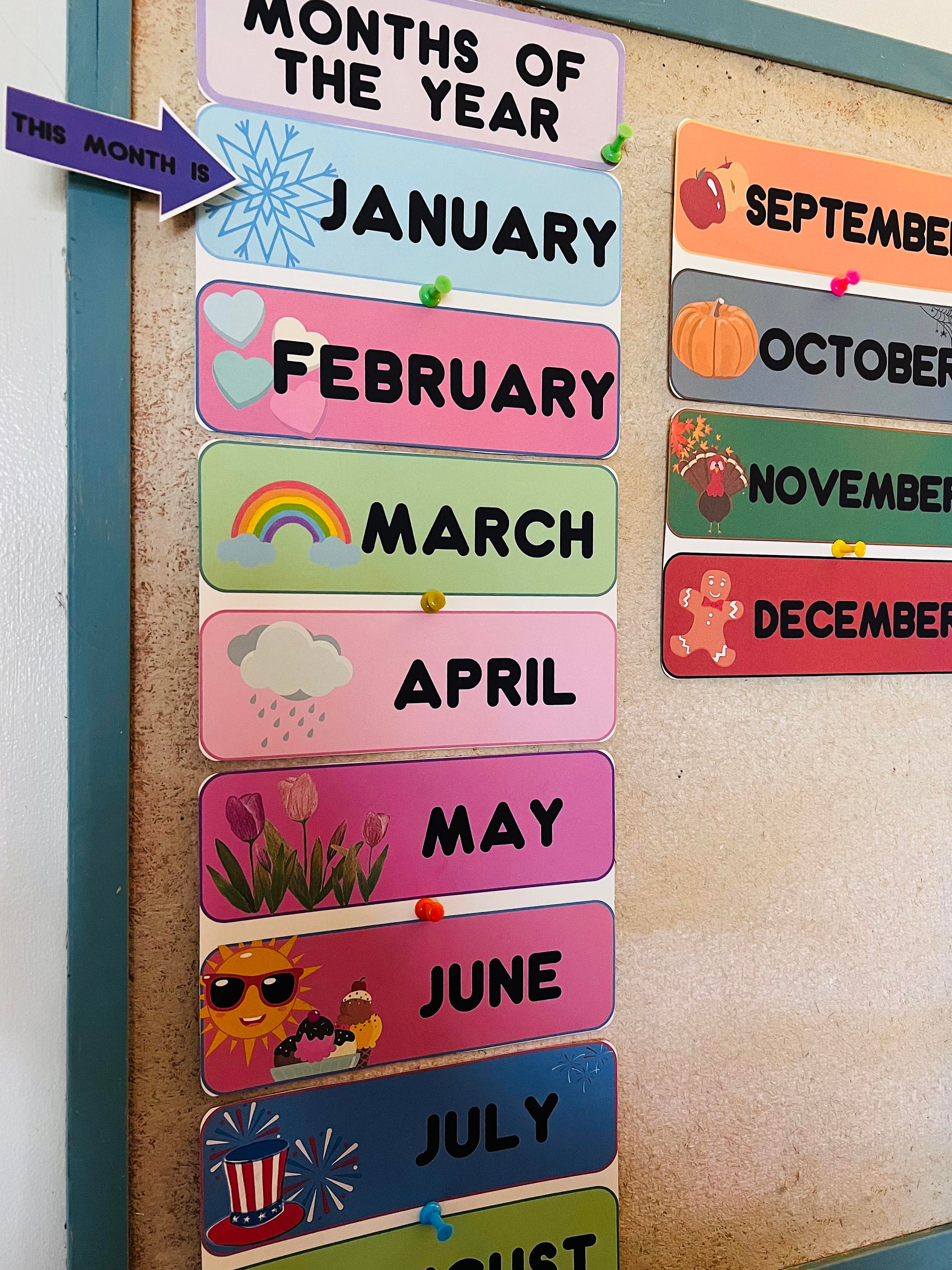Months of the Year, Educational Poster, Educational Print, Homeschool ...