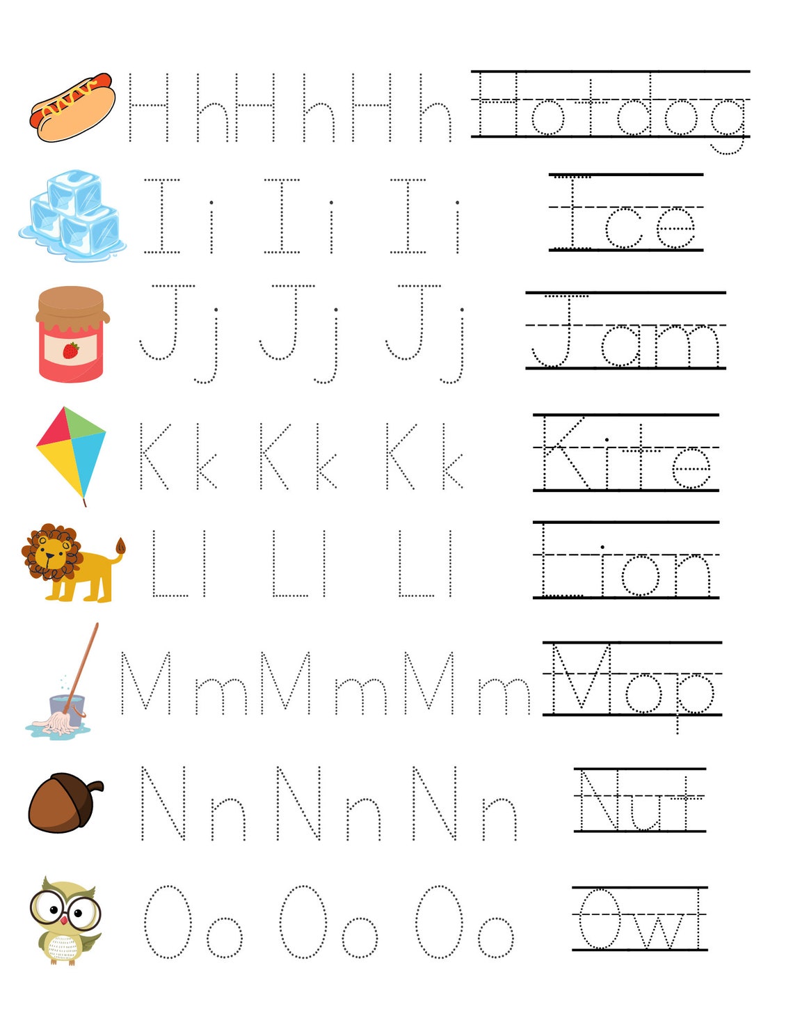 Practice Handwriting/worksheet/ Handout/ Tracing the Alphabet/ - Etsy