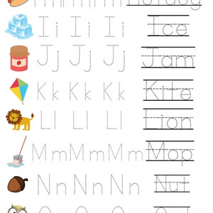 Practice Handwriting/worksheet/ Handout/ Tracing the Alphabet/ - Etsy