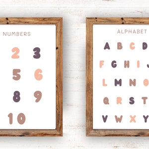 Educational Posters Printable ABC Numbers Poster - Etsy