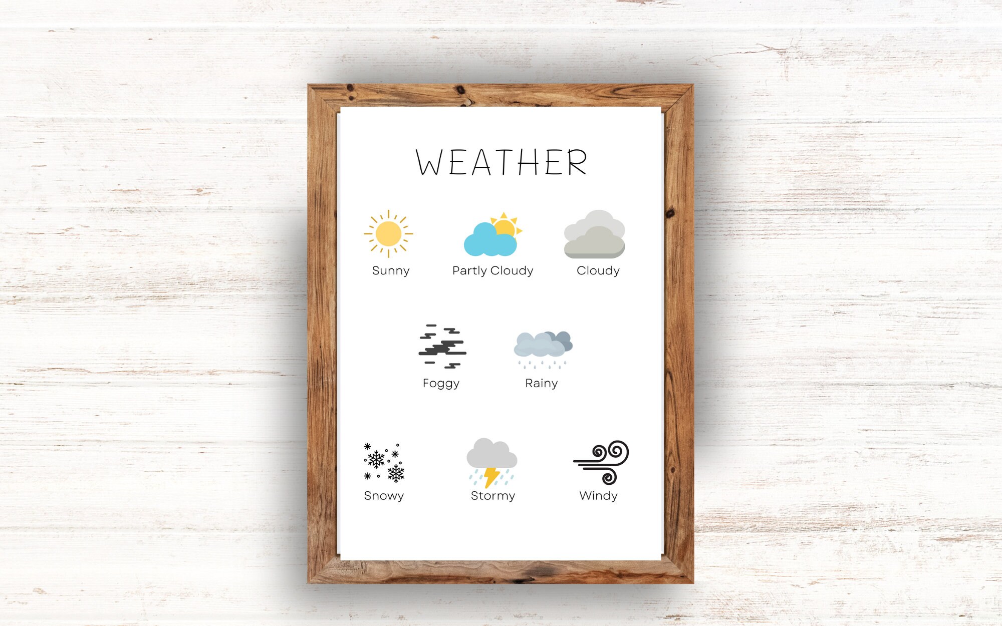 Kids Calendar With Weather, Weather Chart Education Printable ...