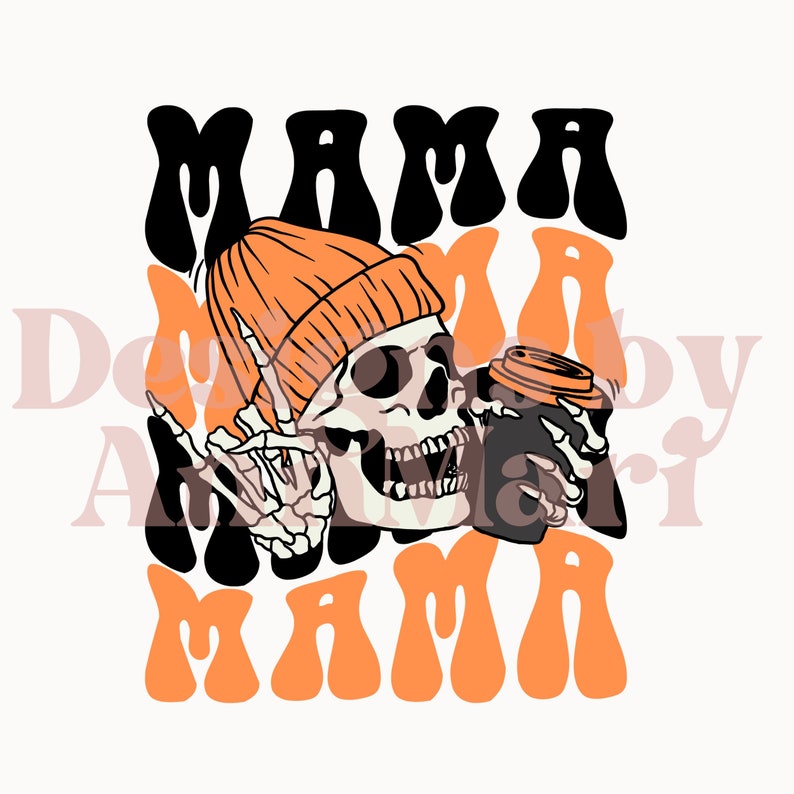 Halloween Mama Skeleton Floral Spooky Png Sublimation Design, Halloween ...