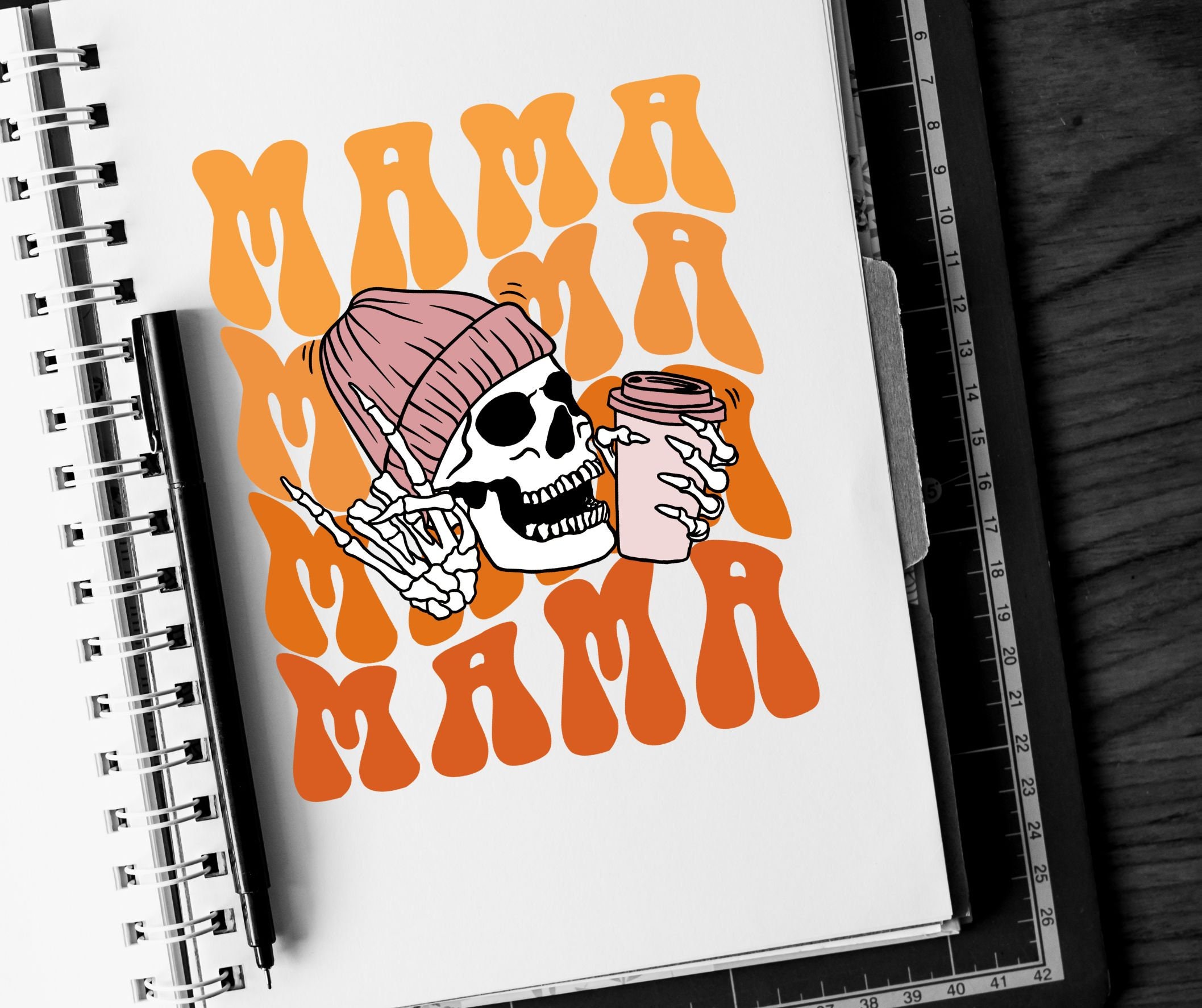 Mama Skeleton Floral Spooky Png Sublimation Design Halloween - Etsy