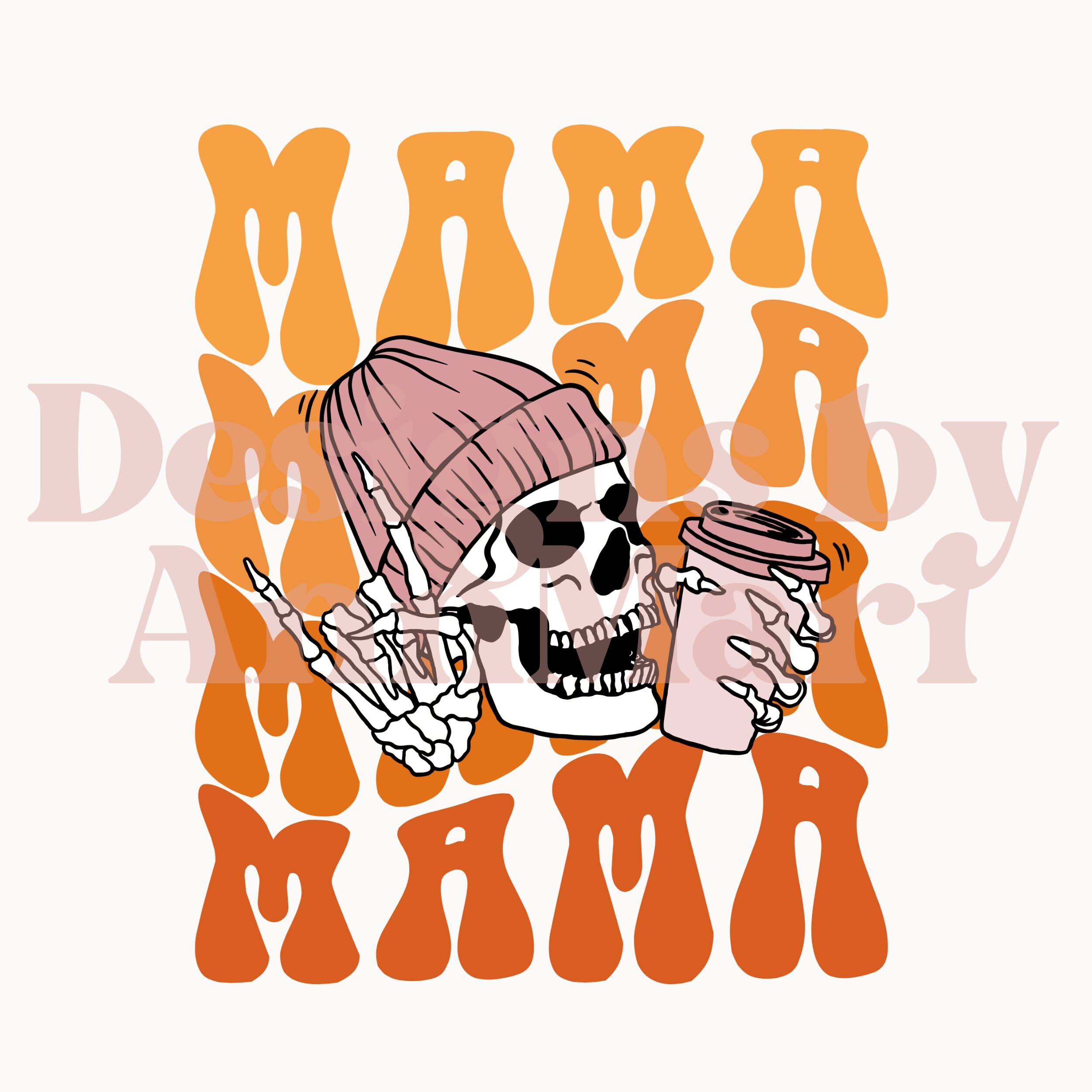 Mama Skeleton Floral Spooky Png Sublimation Design Halloween - Etsy