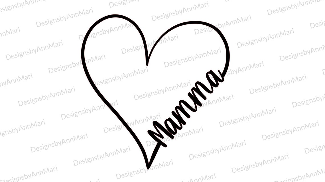 Mamma Hjerte Svg Norsk Svg for Silhouette Og Cricut Silhouette - Etsy UK