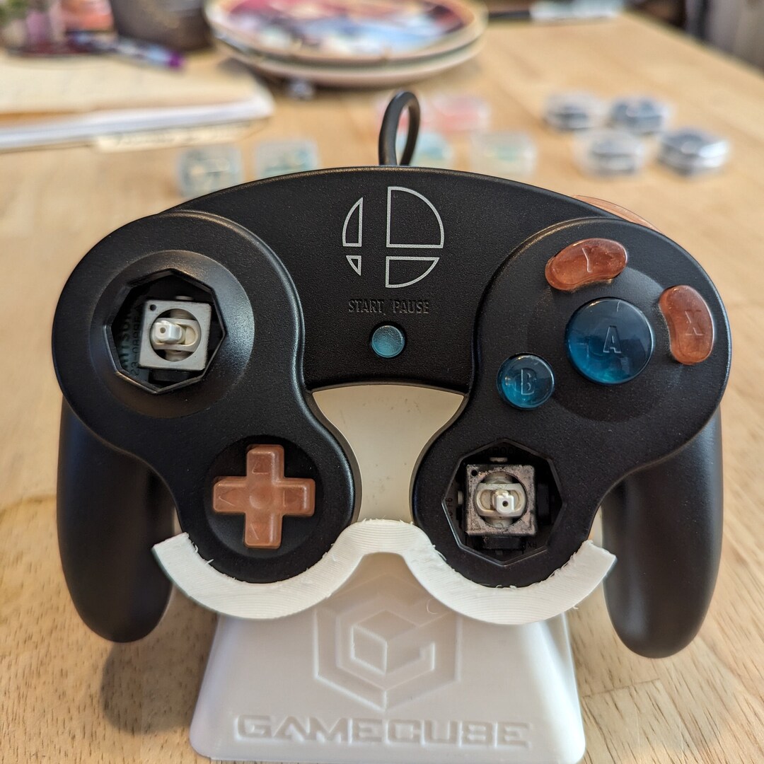 Custom Translucent Blue & Reddish-pink Resin Cast Gamecube Controller Buttons - Etsy