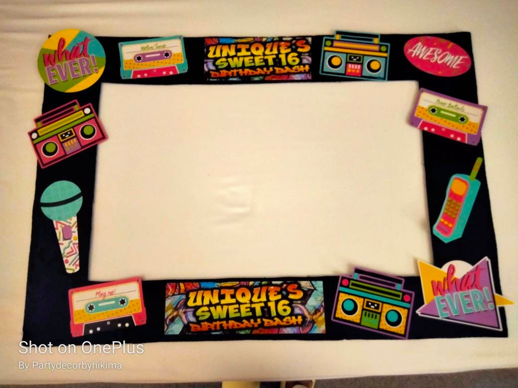 Custom Made Party Decorations Backdrop Selfie Frame Tshirt Custom Chip ...