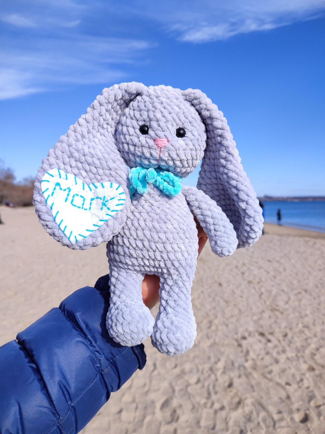 Memory Bunny Toy Personalized Plush Baby Gift Crochet Stuffed Animals ...