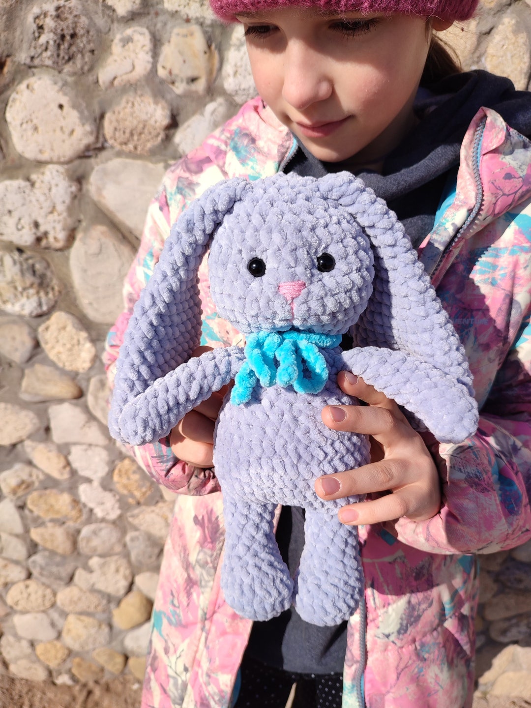 Memory Bunny Crochet Toy Personalized Plushies Easter Baby Gift Stuffed ...