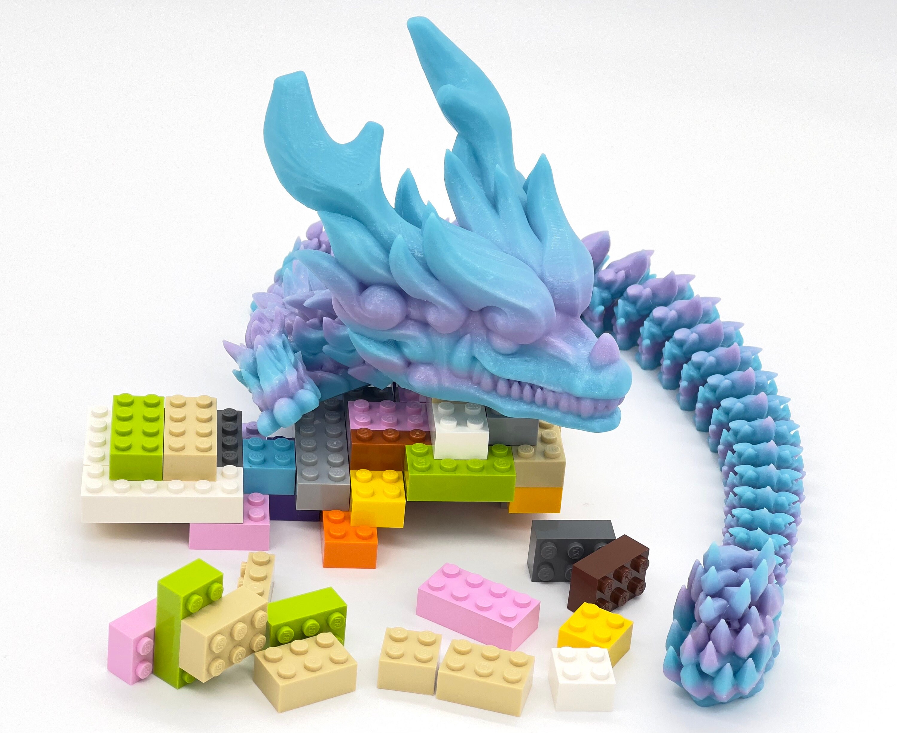 Blue Horned Dragon - Etsy