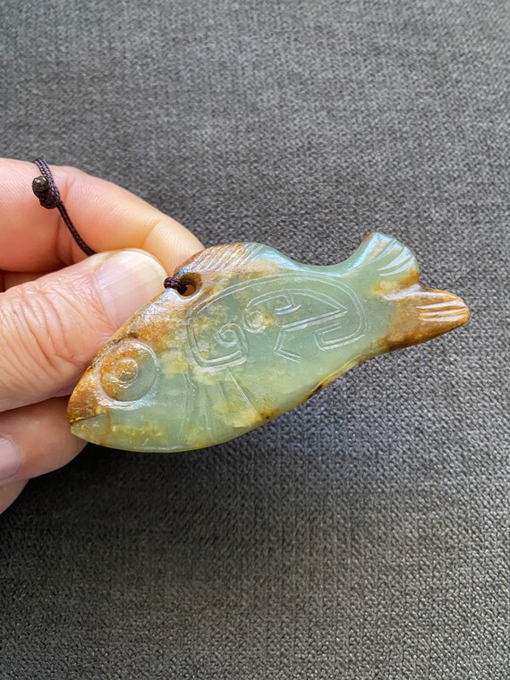 Ancient Chinese Jade Fish-shaped Jade Pendant - Etsy