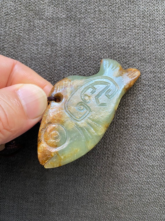 Ancient Chinese jade fish-shaped jade pendant - Gem