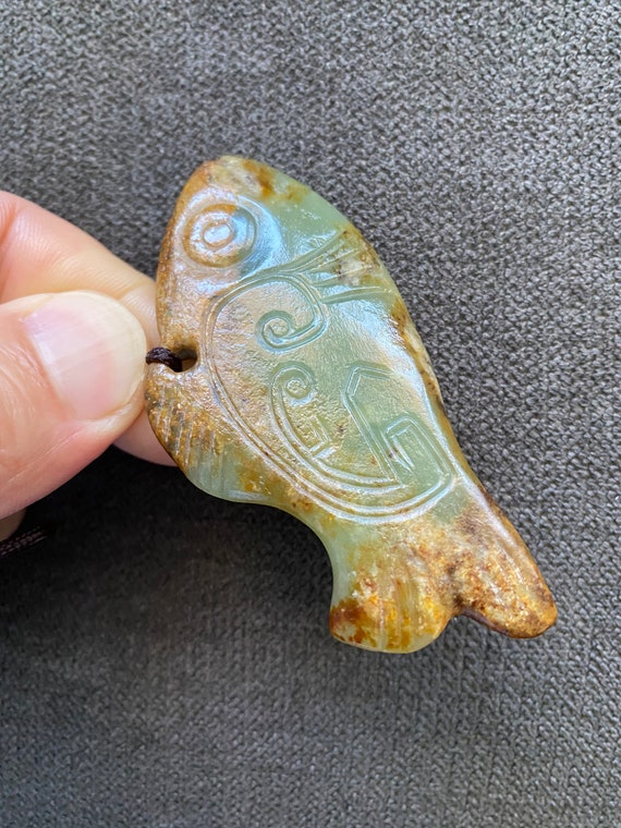 Ancient Chinese jade fish-shaped jade pendant - Gem
